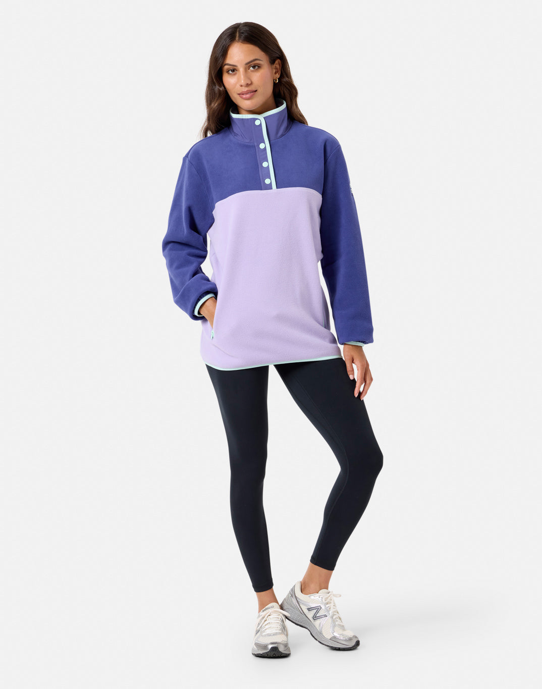 Half Snap Polar Fleece in Lilac – Gym+Coffee USA